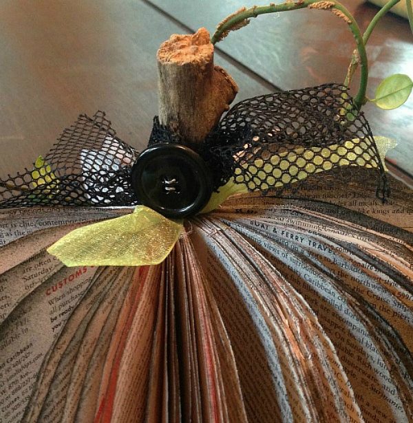 How to Make Pumpkins from Recycled Books - grace grits and gardening