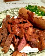 Steak with Mushroom Ragout - grace grits and gardening