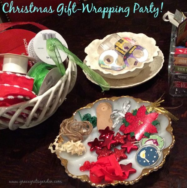 Christmas Gift-Wrapping Party! - grace grits and gardening
