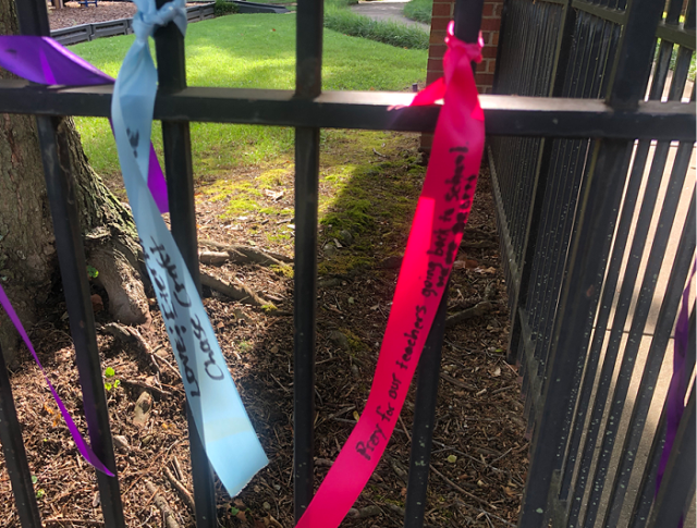 Prayer Ribbons in Fayetteville - grace grits and gardening